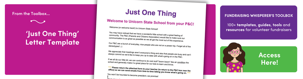 Just One Thing Letter | Fundraising Directory